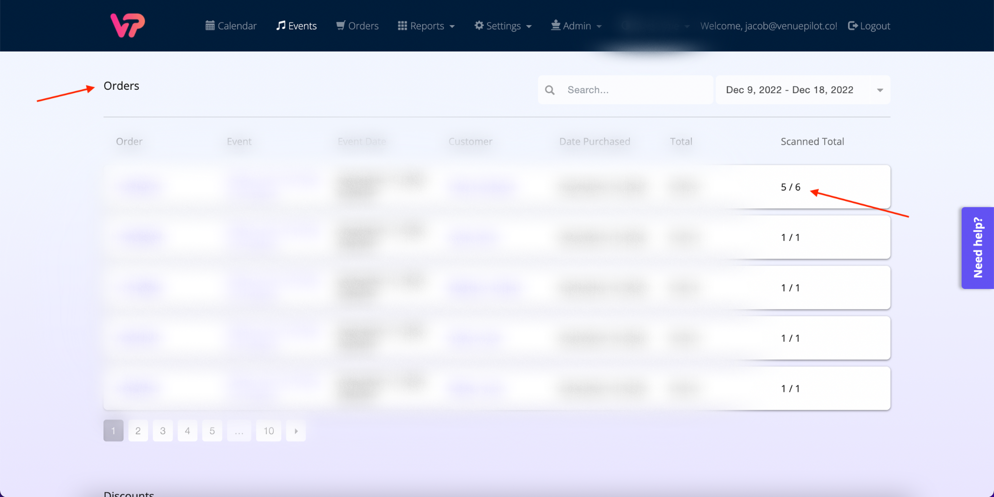 Scan Counts and Reports