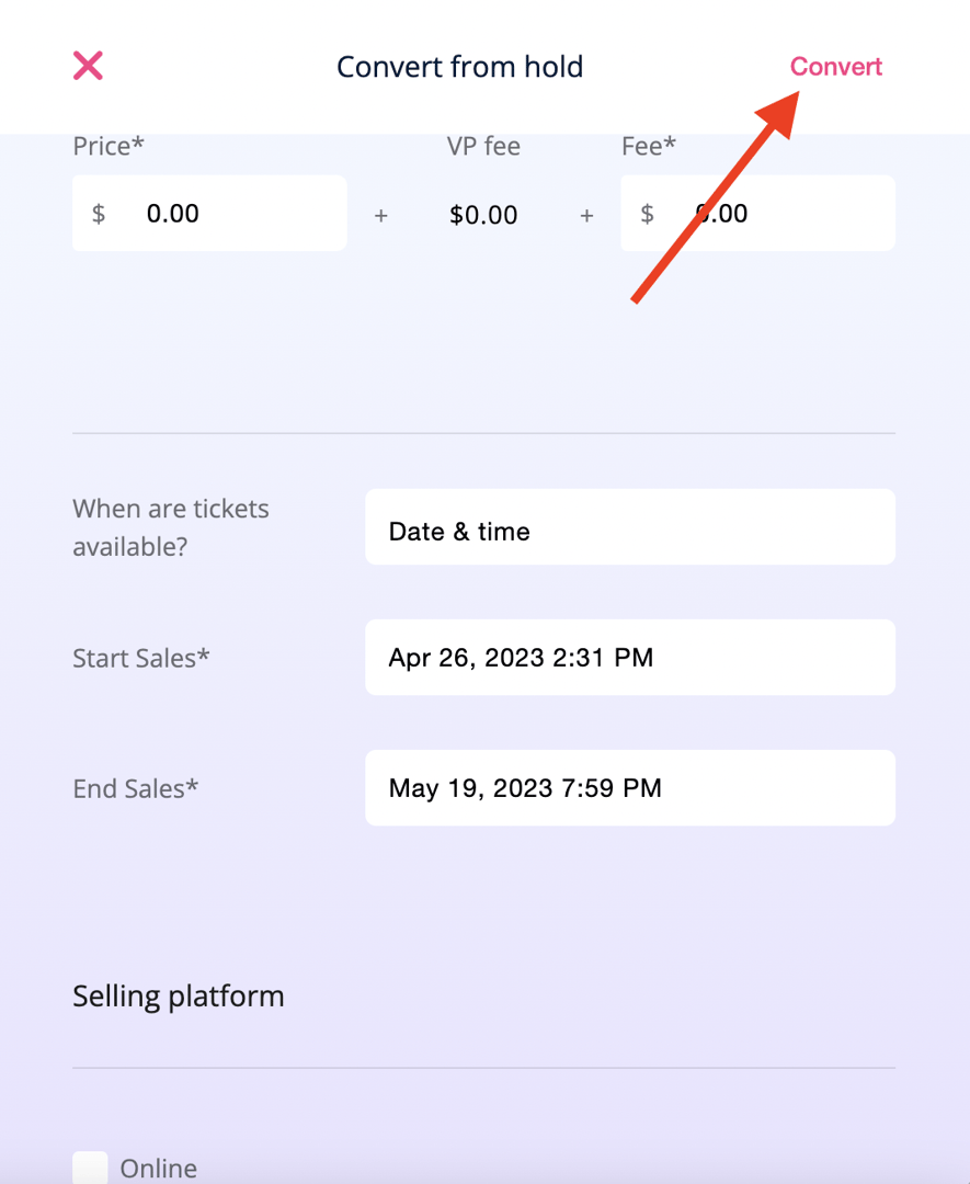 How to Create and Manage Ticketing Holds