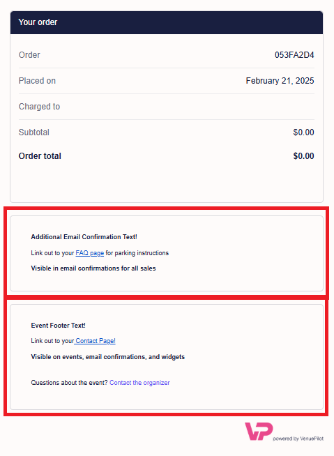 Event Footer & Additional Email Confirmation Text: Explained