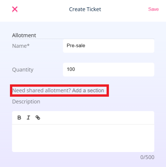 Adding GA Tickets to Your Event