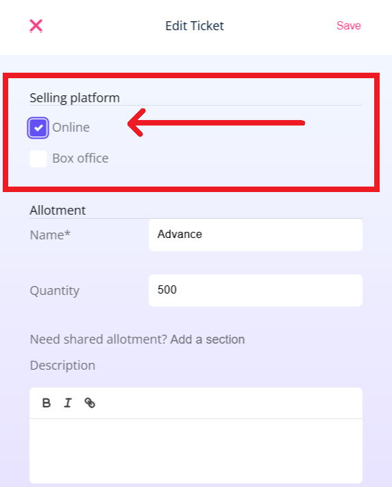 Create Comp / Free Admission Tickets